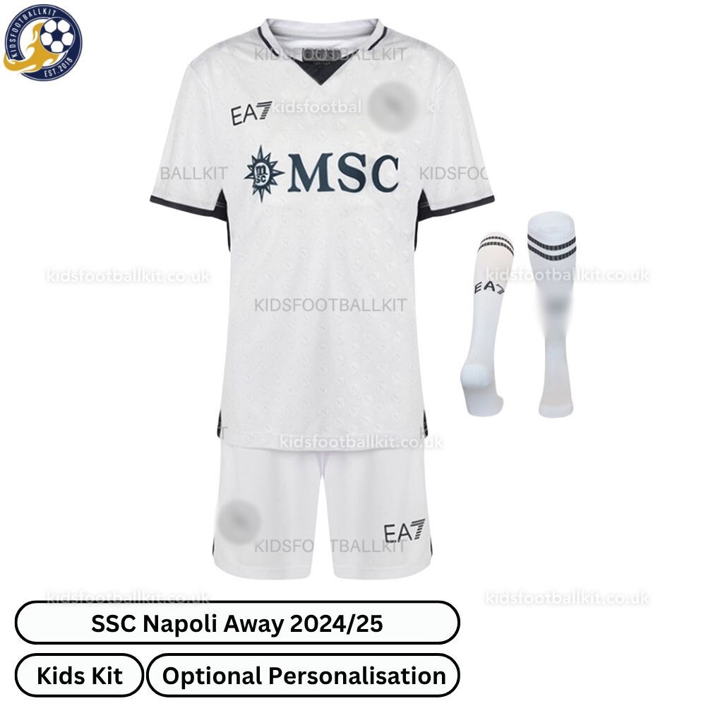 Ssc Napoli Away Kids Kit 24/25 | Football Gift for Kids