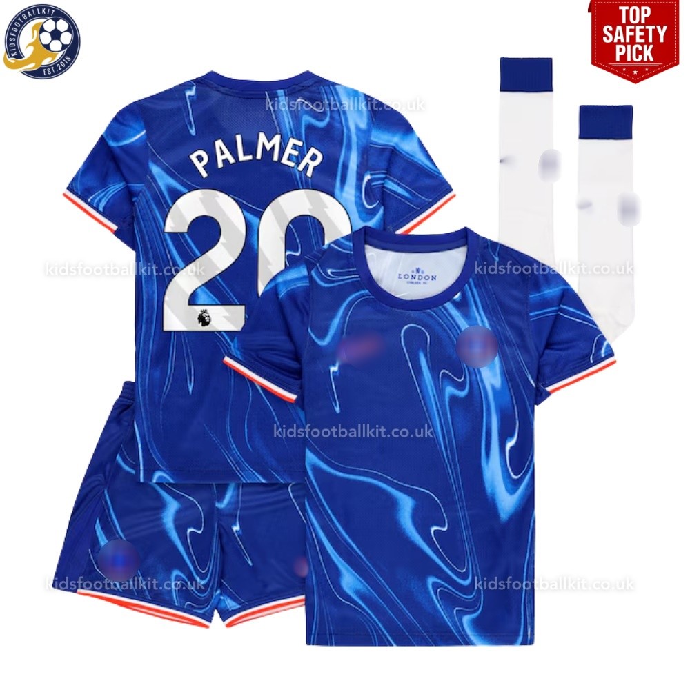 Chelsea Home Kids Football Kit 2024/25 PALMER 20 | Best Price 2025