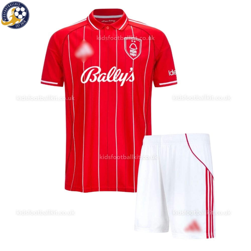 Nottingham Forest Home Adult Football Kit 2025/26 - kidsfootballkit.co.uk