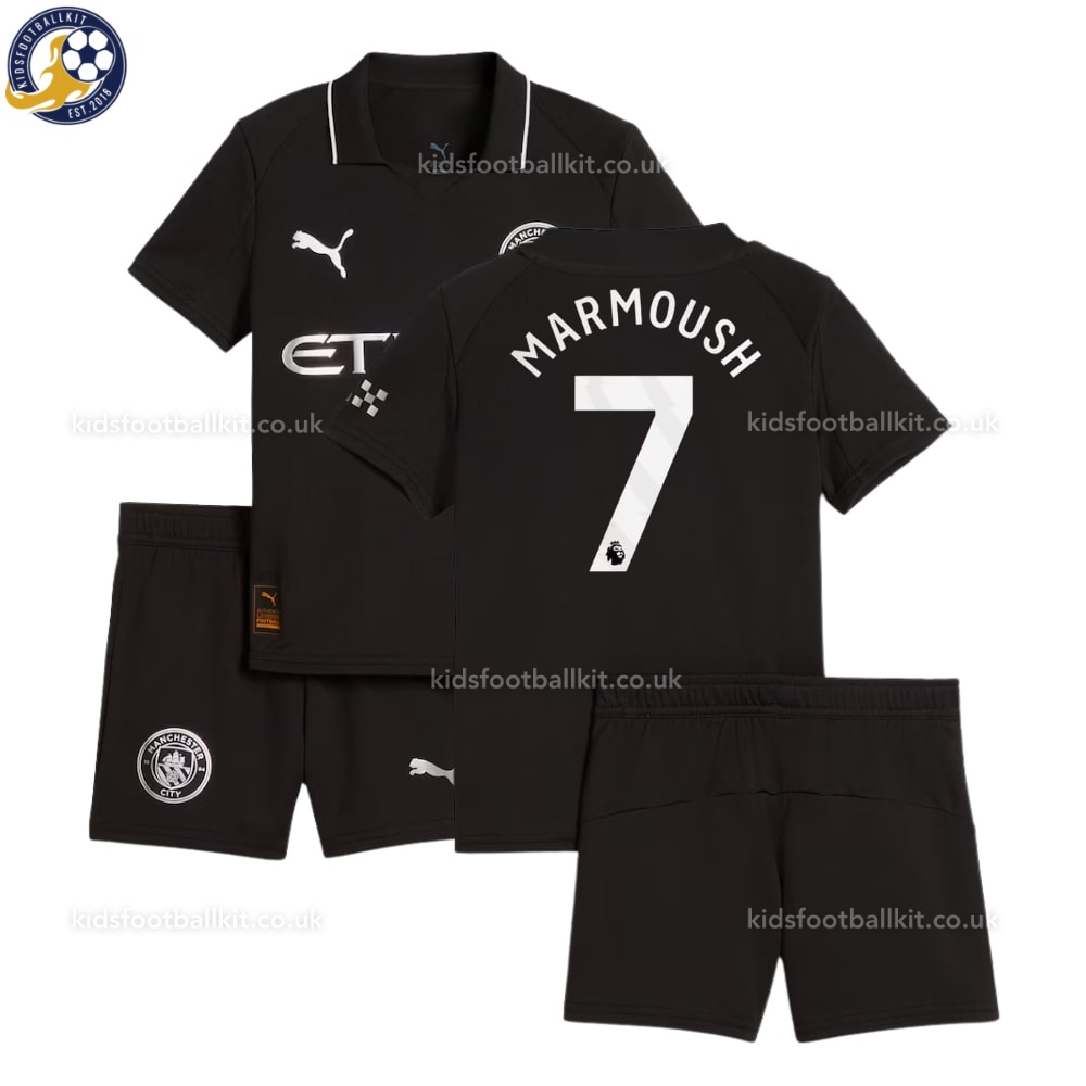 Manchester City MARMOUSH 7 Away Kids Football Kit 25/26 ...