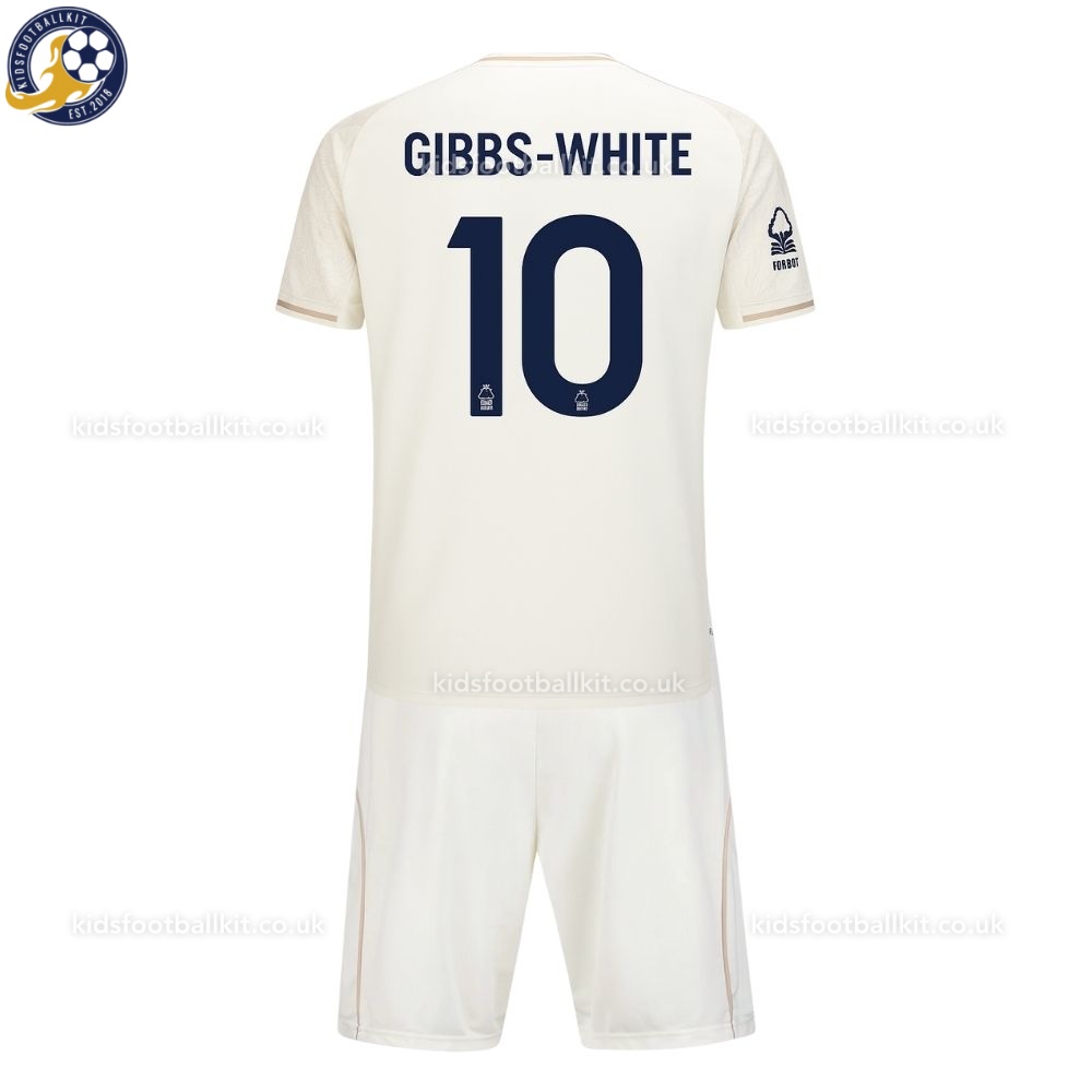 Nottingham Forest Away Kids Football Kit 2025/26 - GIBBS-WHITE 10 (With ...
