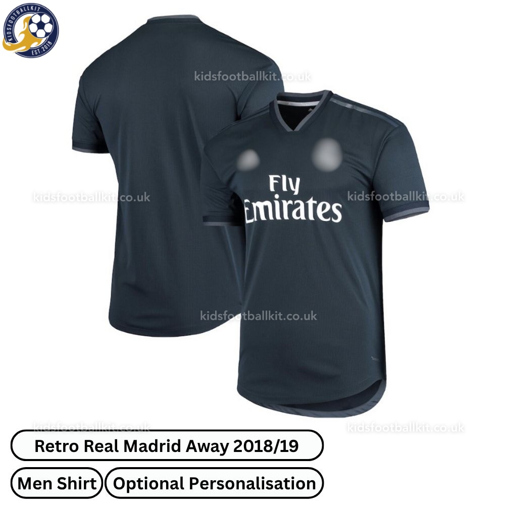 Retro Real Madrid Away Men Football Shirt 2018/19 - kidsfootballkit.co.uk
