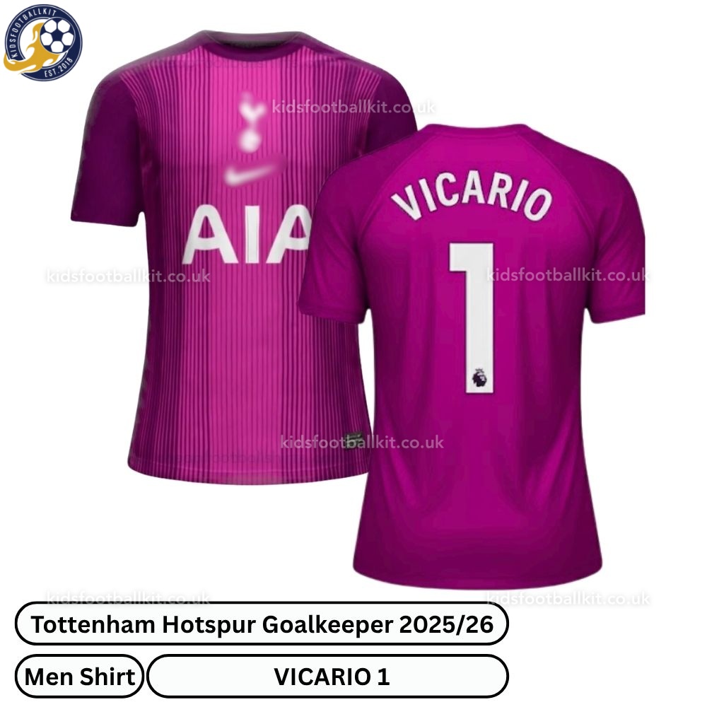 Tottenham Hotspur Goalkeeper Men Football Shirt 2025/26 - VICARIO 1 ...