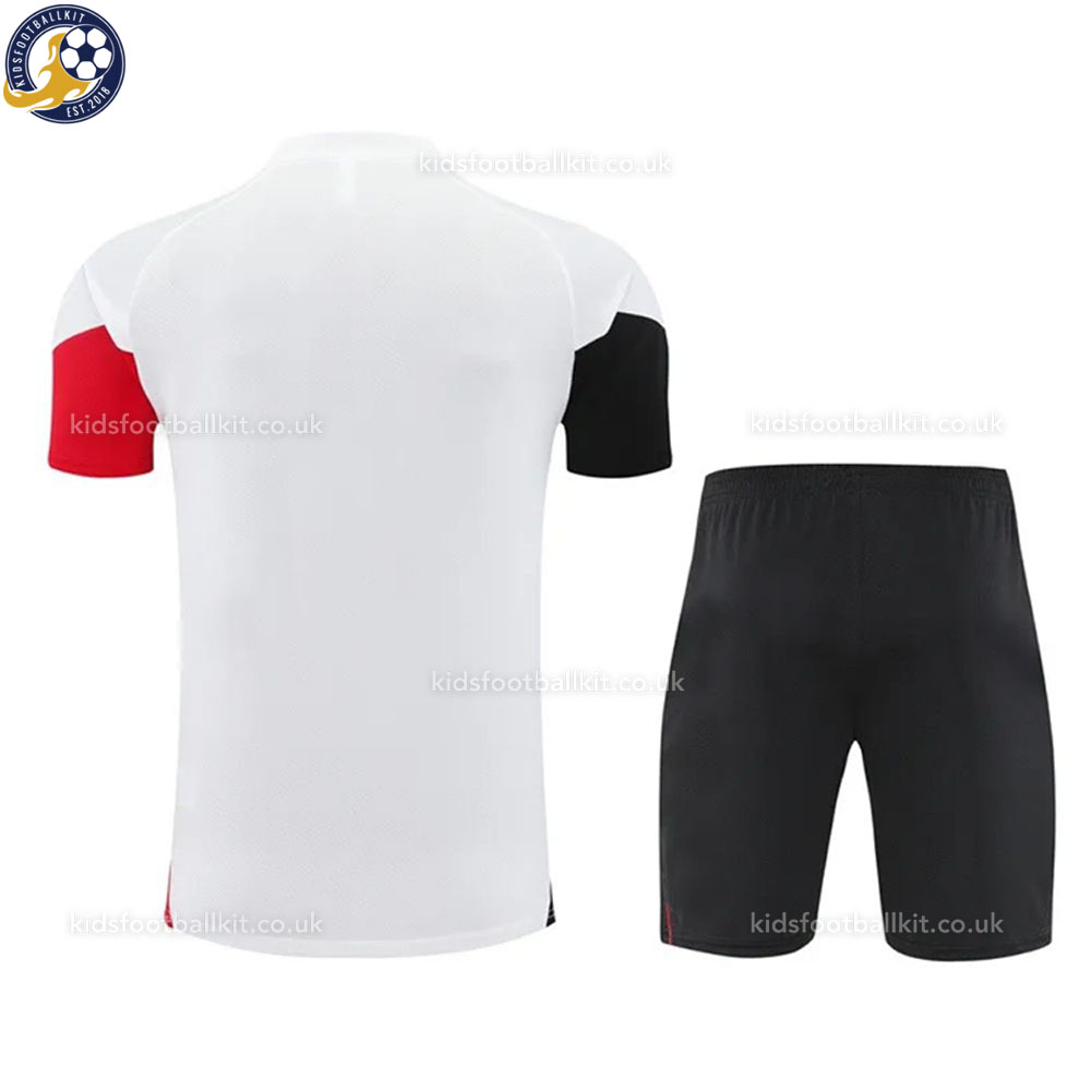 Ajax 2025/26 White Training Kids Football Kit- kidsfootballkit.co.uk