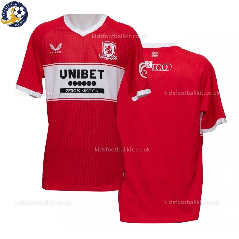 Middlesbrough Home Men Football Shirt 2025/26 - kidsfootballkit.co.uk