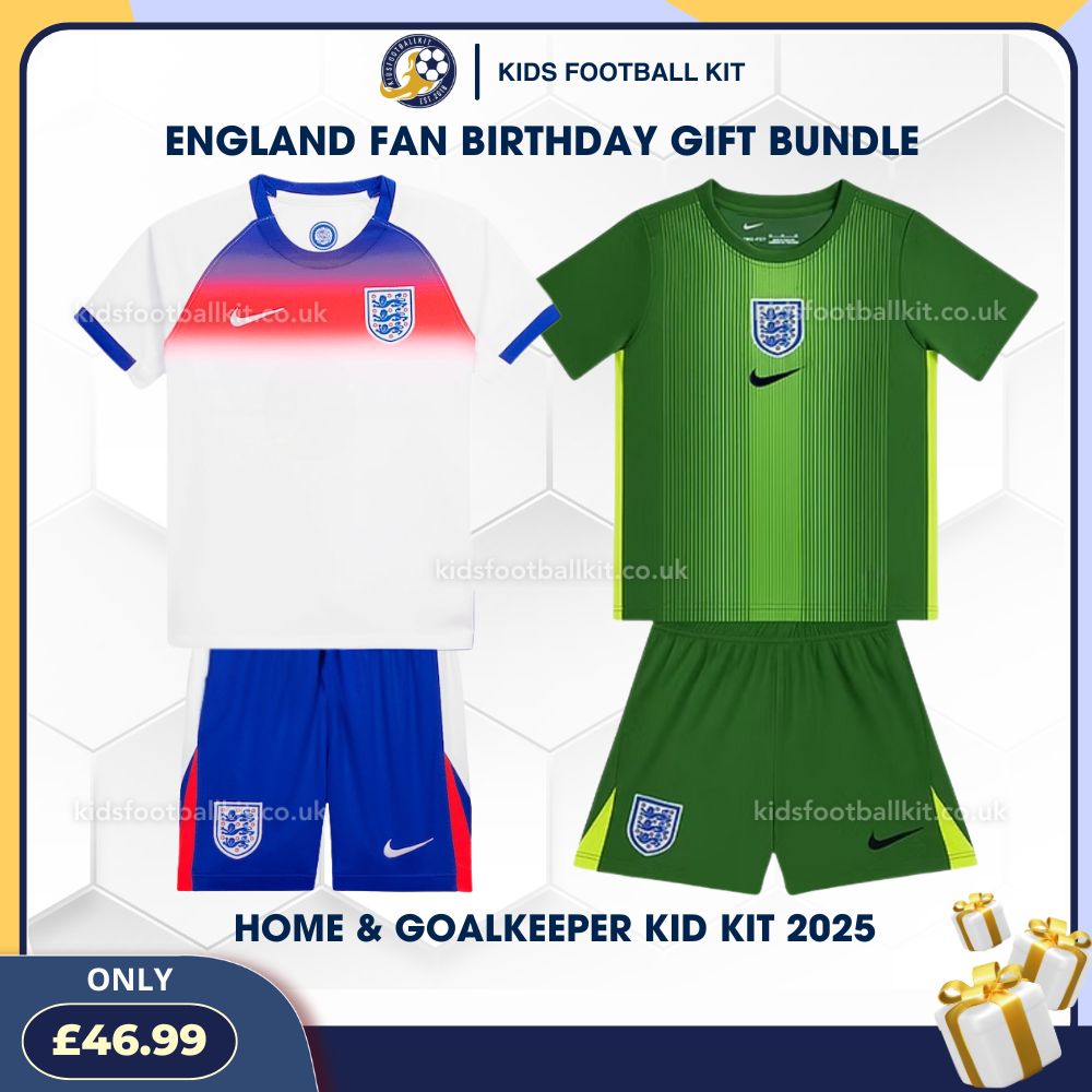 England FC Home & Goalkeeper Kit Gift Bundle 🎁 | Only £46.99