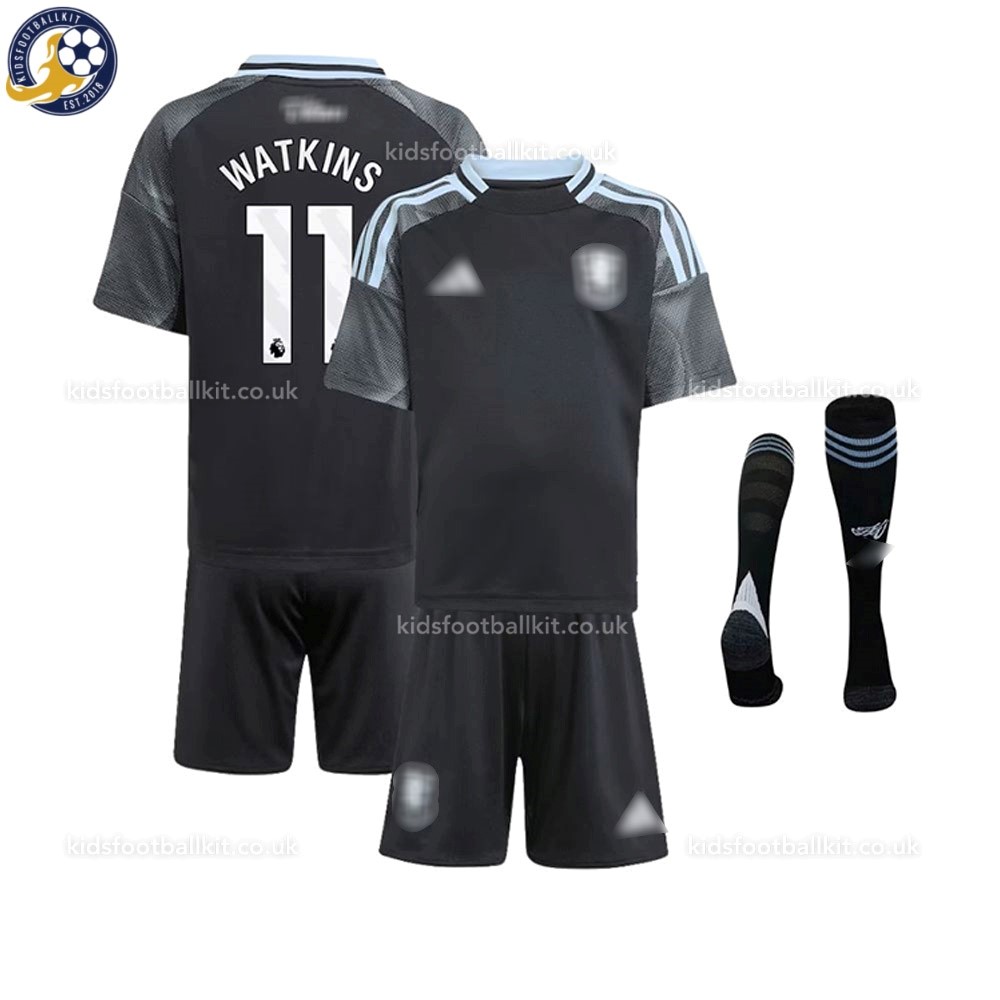 Aston Villa WATKINS 11 Away Kids Football Kit 2025/26 - kidsfootballkit ...