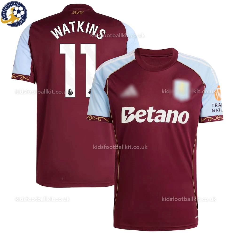 Aston Villa 25/26 WATKINS 11 Home Men Football Shirt - kidsfootballkit ...
