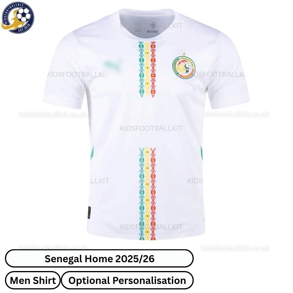 Senegal 2025 Home Men Football Shirt - kidsfootballkit.co.uk