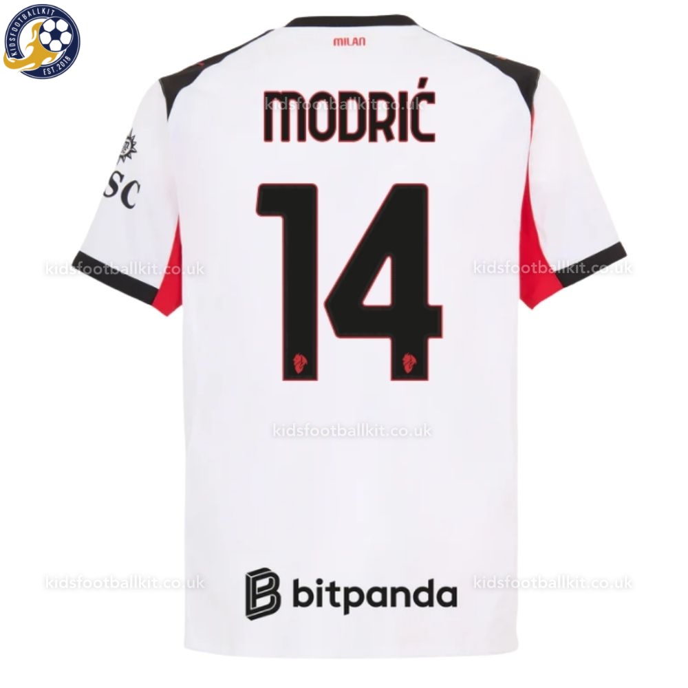 AC Milan 25/26 MODRIĆ 14 Away Men Football Shirt - kidsfootballkit.co.uk
