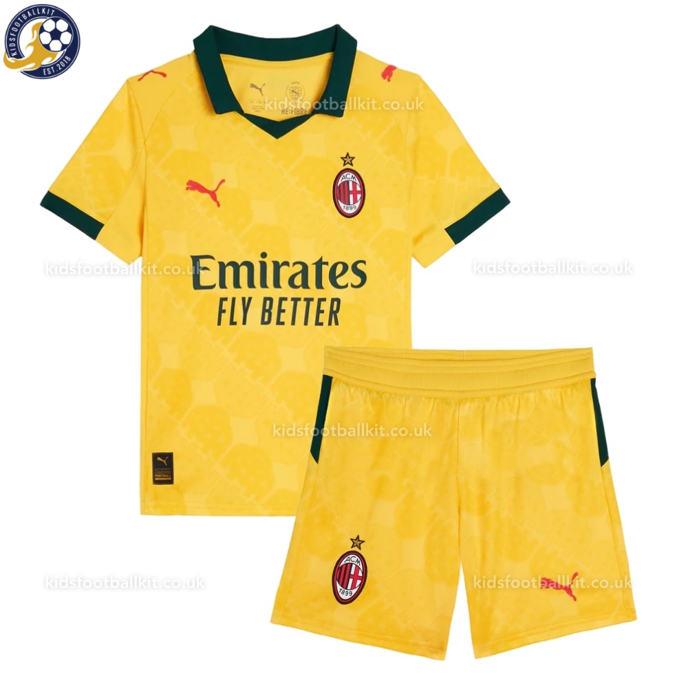AC Milan 25/26 RAFA LEÃO 10 Third Kids Football Kit - kidsfootballkit.co.uk