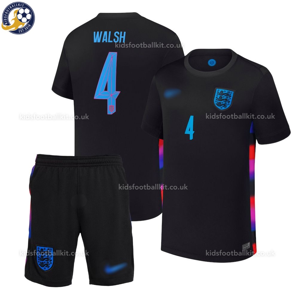 England WALSH 4 Away Kids Football Kit 2025/26 - kidsfootballkit.co.uk