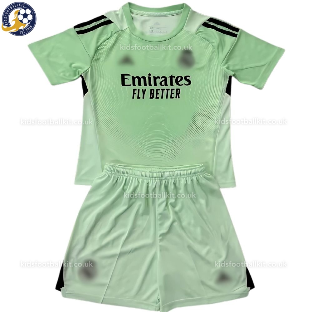 Real Madrid Green Goalkeeper Kids Football Kit 2025/26 ...