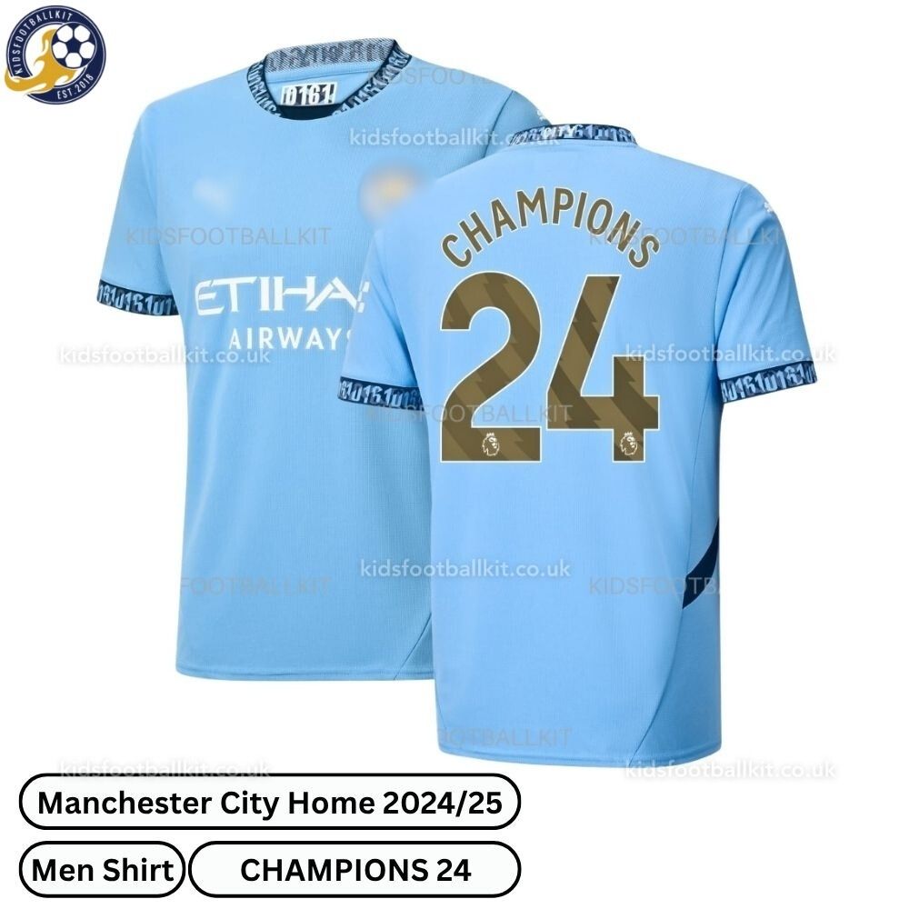 Manchester City Champions 24 Home Men Shirt 24/25 | Football Gift