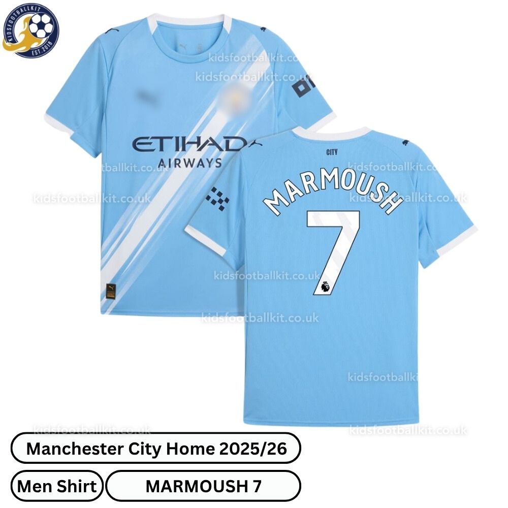 Manchester City Marmoush 7 Home Men Shirt 25/26 | Football Gift