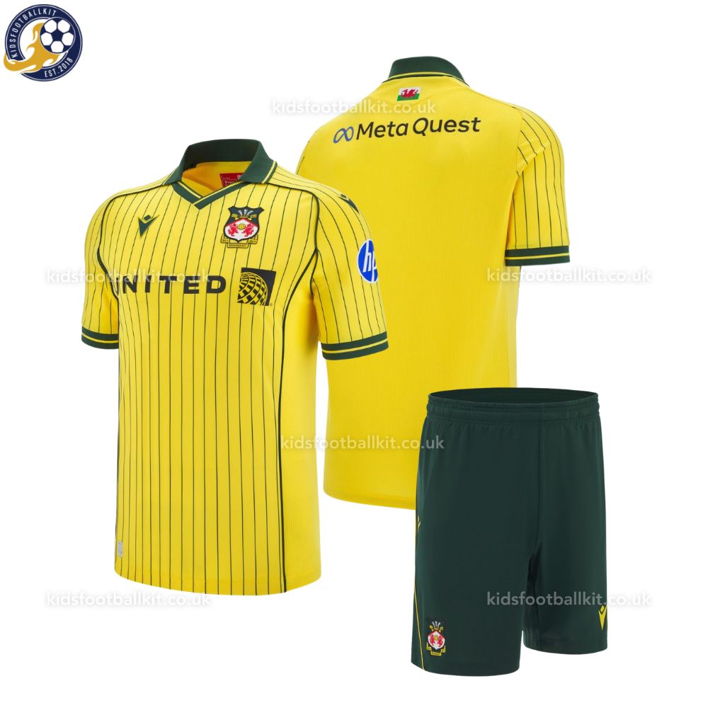 Wrexham Away Kids Football Kit 2025/26 (No Socks) - kidsfootballkit.co.uk