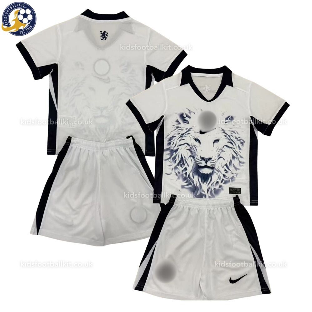 Chelsea White Special Edition Kids Football Kit 2025/26 (No Socks ...