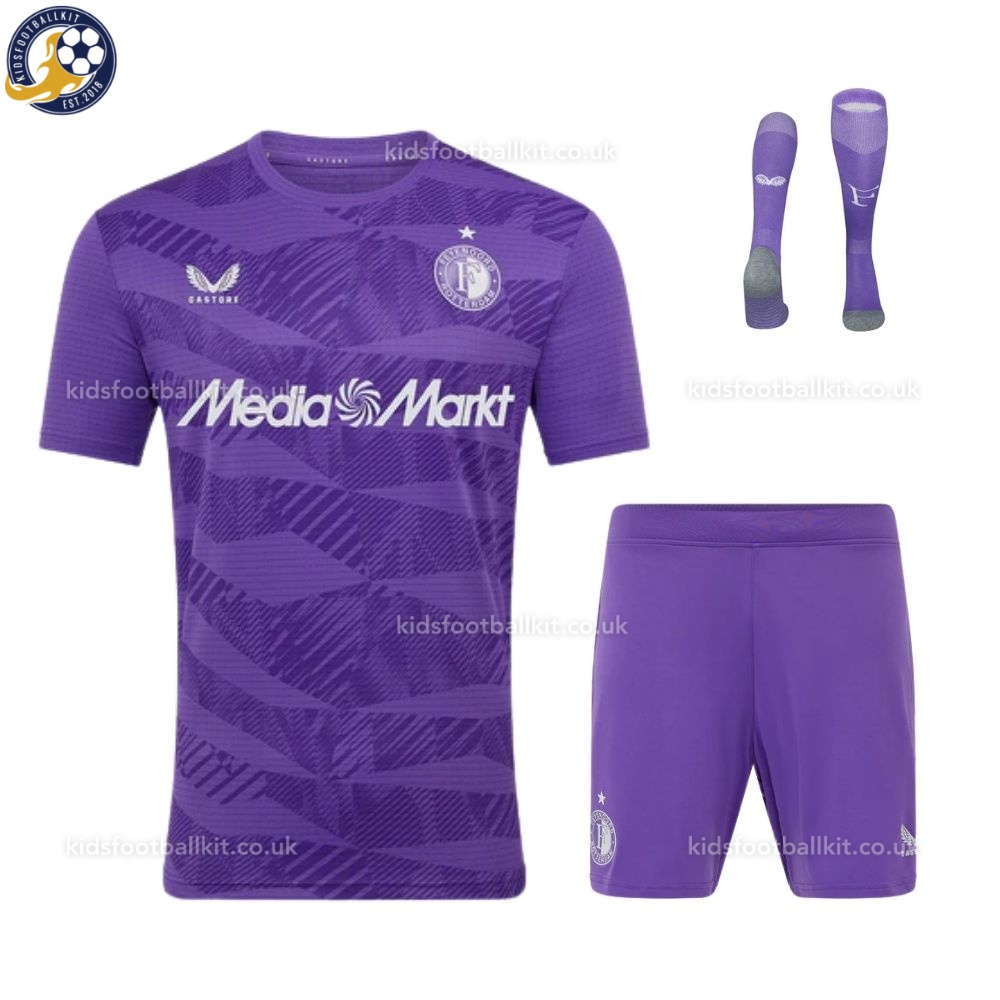 Feyenoord Goalkeeper Kids Football Kit 2025/26 (With Socks) - Purple ...