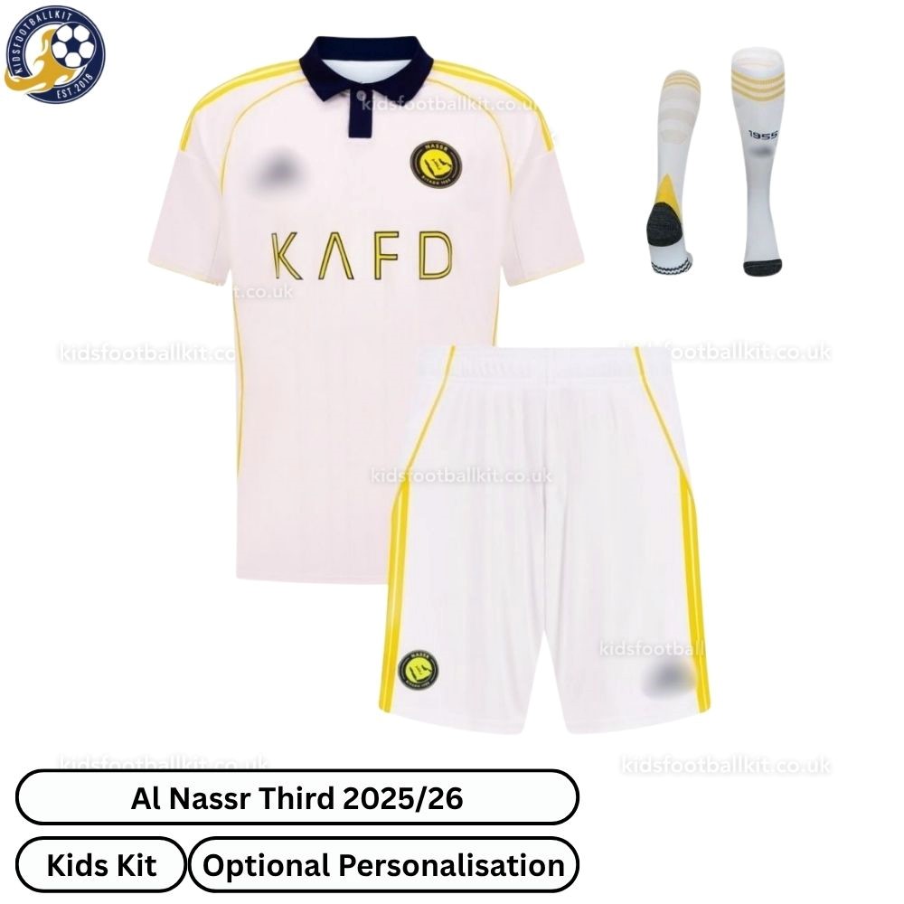 Al Nassr FC Birthday Gift Pack – Home and Third Kids Football Kit 2025/ ...