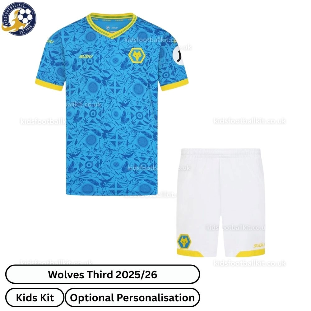 Wolves Third Kids Kit 25/26 | Perfect Football Gift for Kids