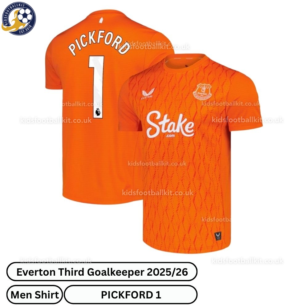 Everton Pickford 1 Third Goalkeeper Men Shirt 25/26 | Birthday Gift