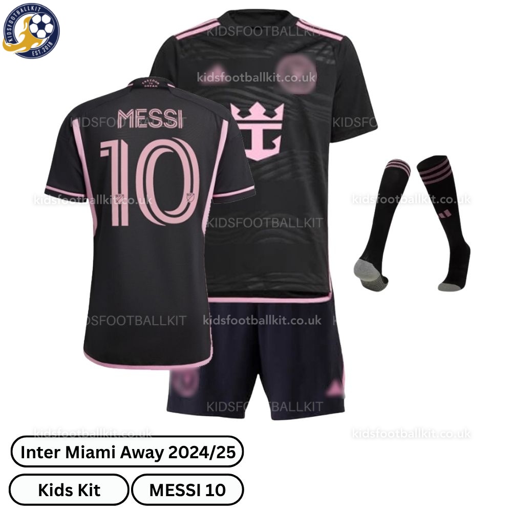 Inter Miami Messi 10 Away Kids Kit 24/25 | Perfect Football Gift for Kids
