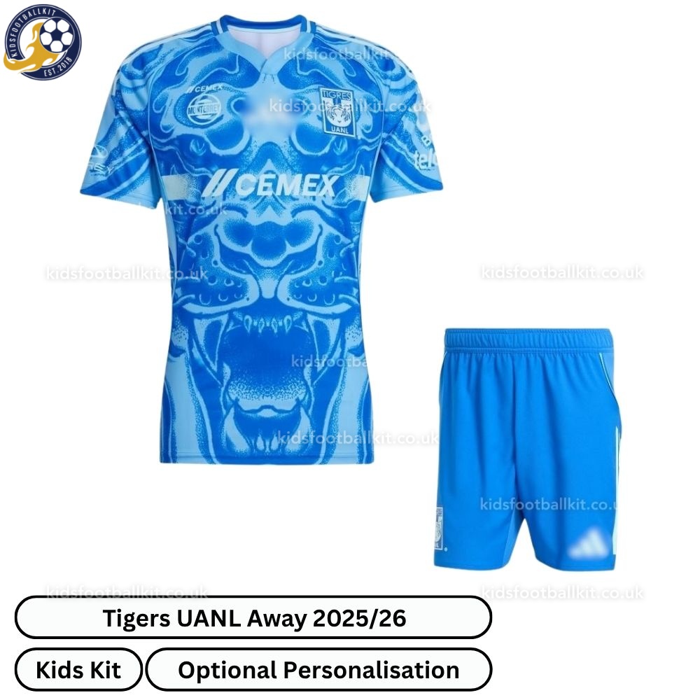 Tigers Uanl Away Kids Kit 25/26 | Perfect Football Gift for Kids