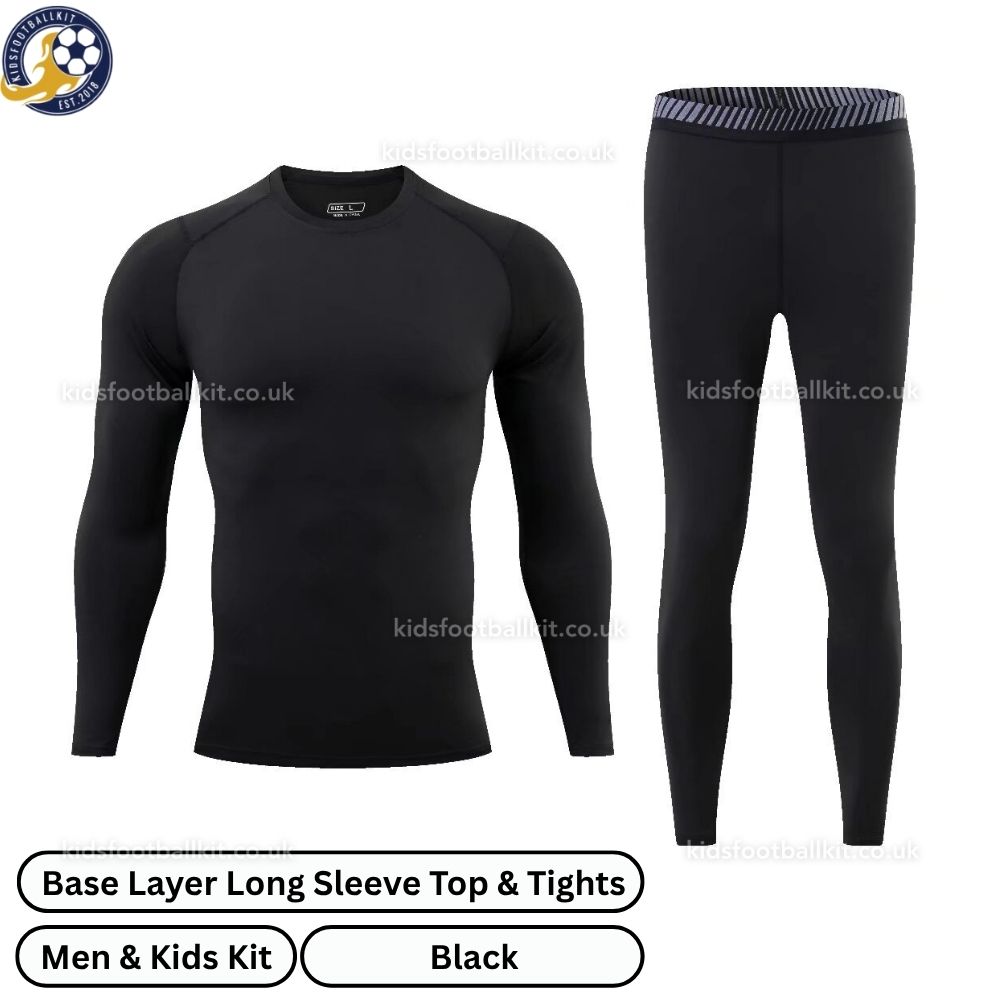 Kids Base Layer Football Set - Black | Kidsfootballkit.co.uk