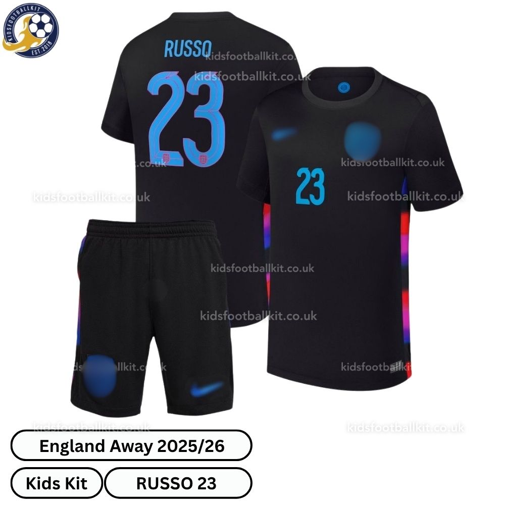 England Lionesses Russo 23 Away Kids Kit 2025 | Gift for Kids
