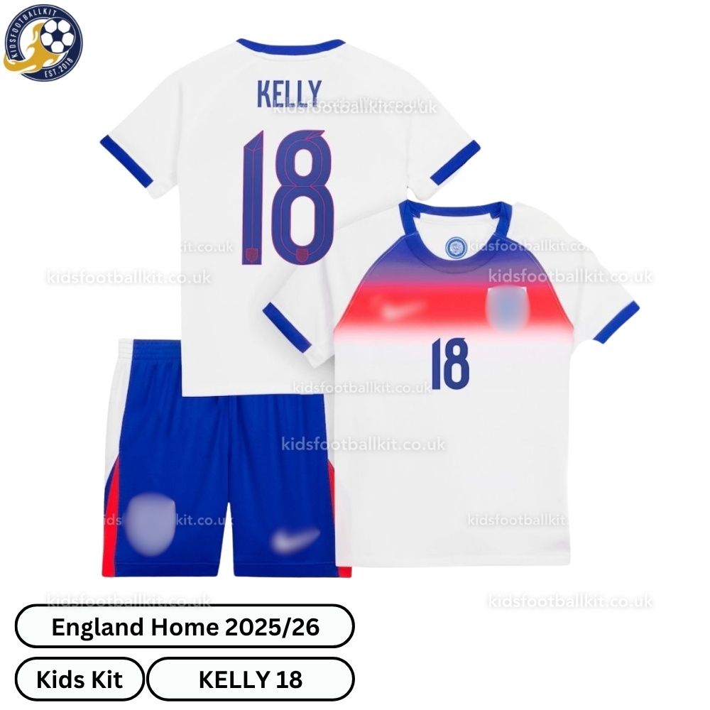 England Birthday Gift Pack – Home Kids Football Kit 2025 - KELLY 18 and ...