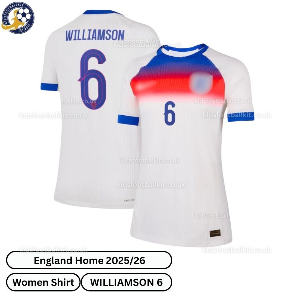 England Lionesses Williamson 6 Home Women Shirt 2025 | Birthday Gift