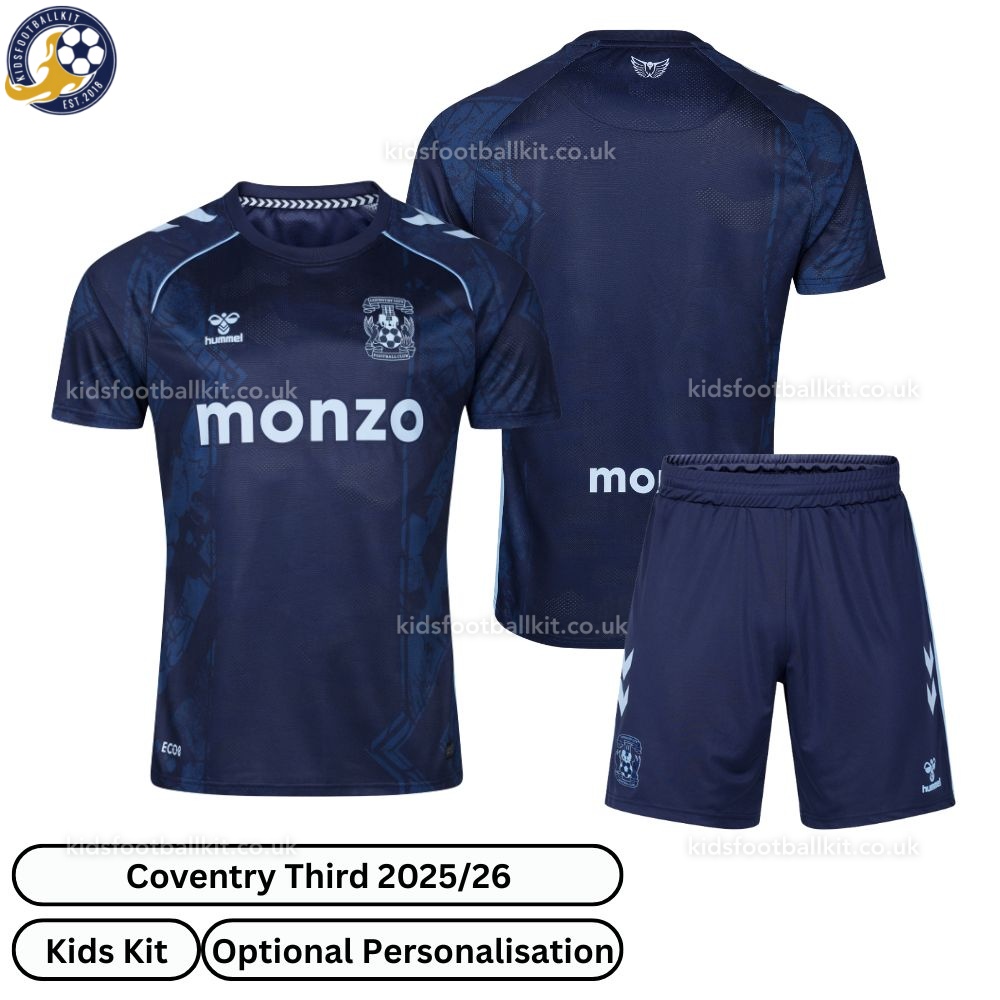 Coventry City Third Kids Football Kit 2025/26 (No Socks ...