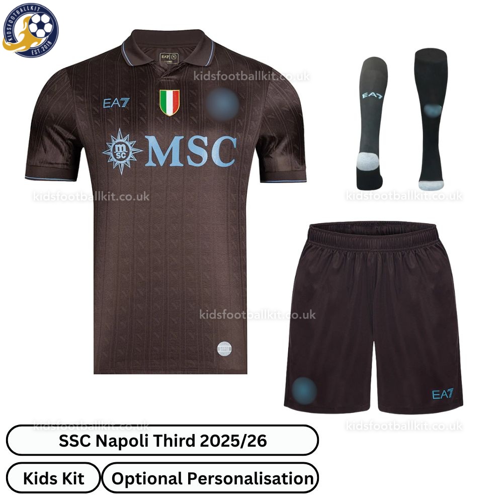 Ssc Napoli Third Kids Kit 25/26 | Football Gift for Kids