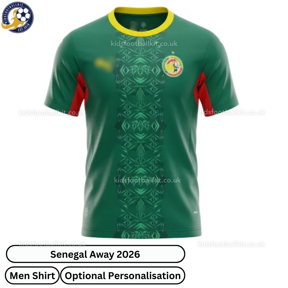 Senegal World Cup Away Men Football Shirt 2026 - kidsfootballkit.co.uk