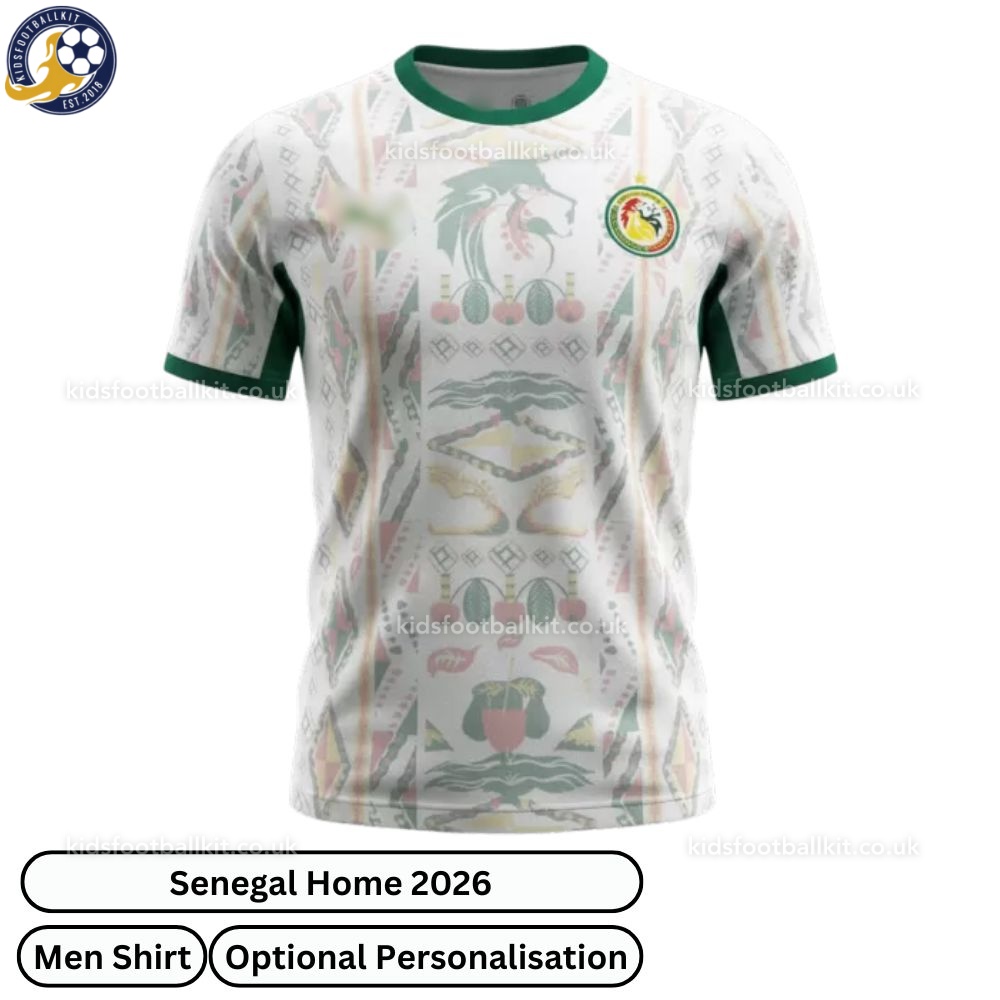 Senegal World Cup 2026 Home Men Football Shirt - kidsfootballkit.co.uk