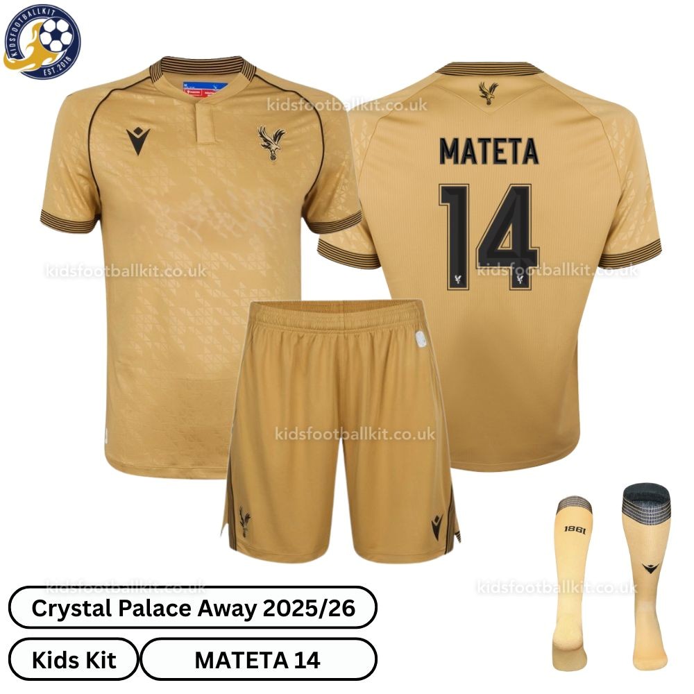 Crystal Palace Mateta 14 Away Kids Kit 25/26 🎁| Kids Gift