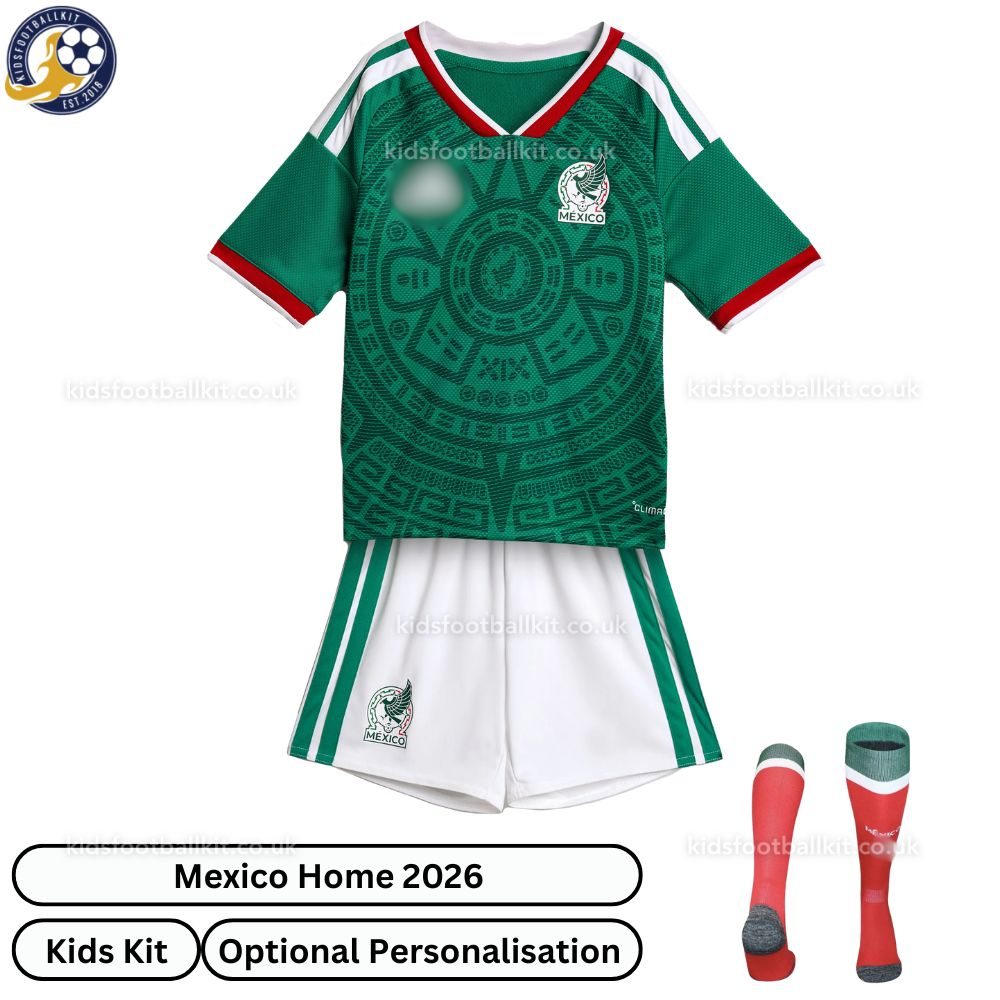 Mexico World Cup Home Kids Kit 2026 | Kids Gift