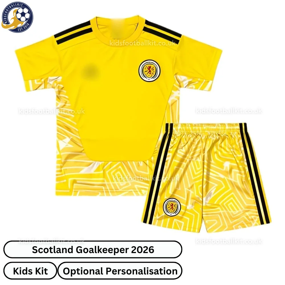 Scotland World Cup 2026 Goalkeeper Kids Football Kit (No Socks ...
